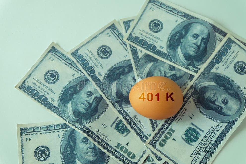 401k Plan Note on Egg and Pile of Money Stock Photo - Image of retire ...