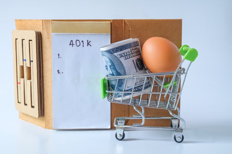 401k Plan Note with Egg and Pile of Money Stock Image - Image of ...