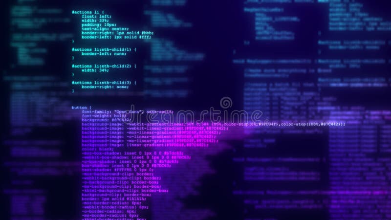 3d Hacking Code Data Flow Stream On Blue Screen Error Messages Computer