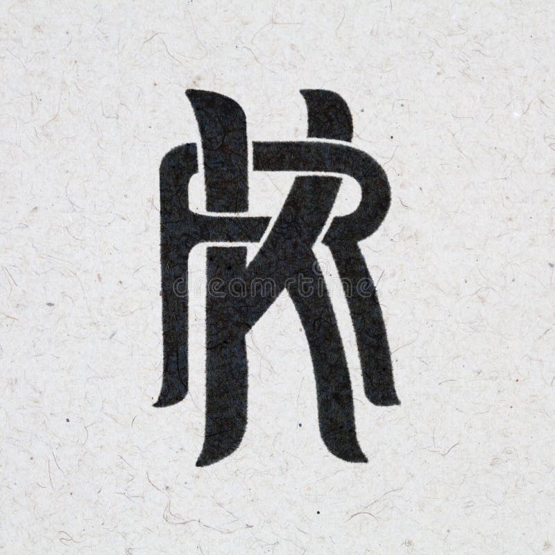 K R monogram. stock illustration. Illustration of emblem - 139369681