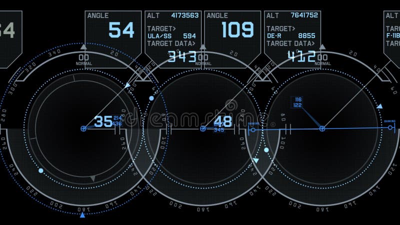 4k Radar GPS Signal Tech Screen Display,science Sci-fi Data Computer ...