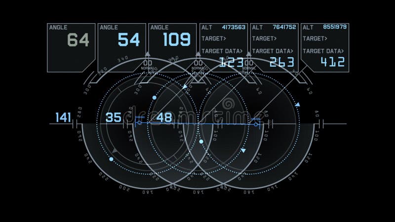 4k Radar GPS Signal Tech Screen Display,science Sci-fi Data Computer ...