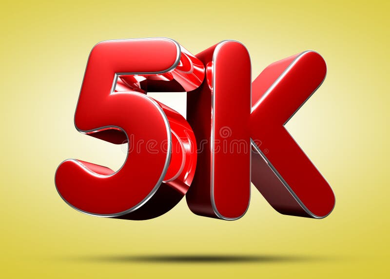 5K red 3D. stock illustration. Illustration of field - 277472218