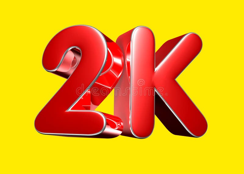 2K red 3D. stock illustration. Illustration of logo - 278752791