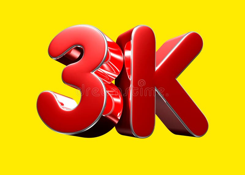 3K red 3D. stock illustration. Illustration of modern - 278752799
