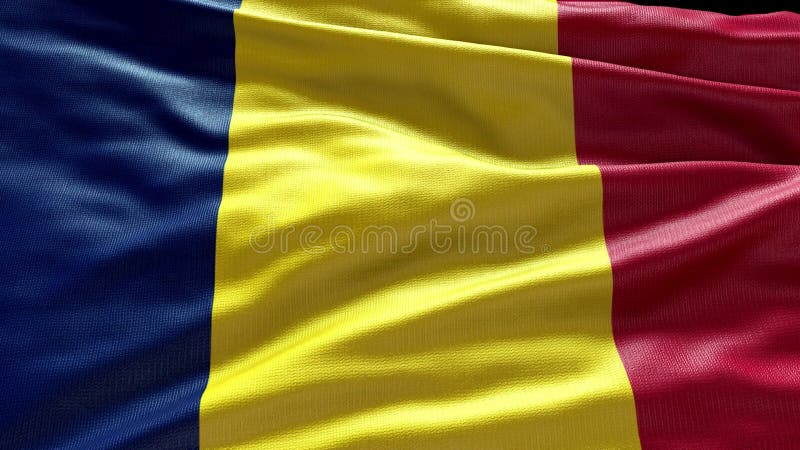 4k Render Chad Flag Video Waving in Wind Chad Flag Wave Loop Waving in ...