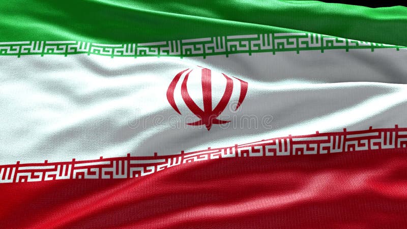 4k Render Iran Flag Video Waving in Wind Iran Flag Wave Loop Waving in ...