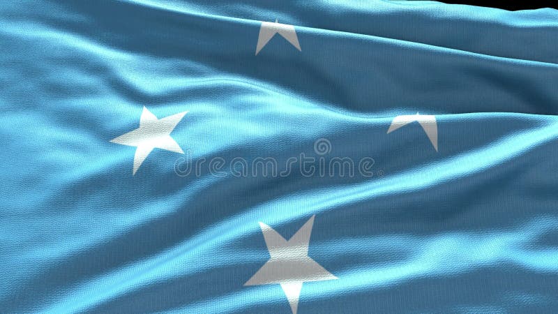 Micronesia Flag Video Waving in Wind. Micronesia Flag Wave Loop Waving ...