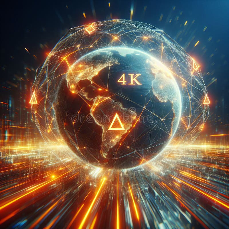 Global Network 4K Resolution Stock Image - Image of data, network ...