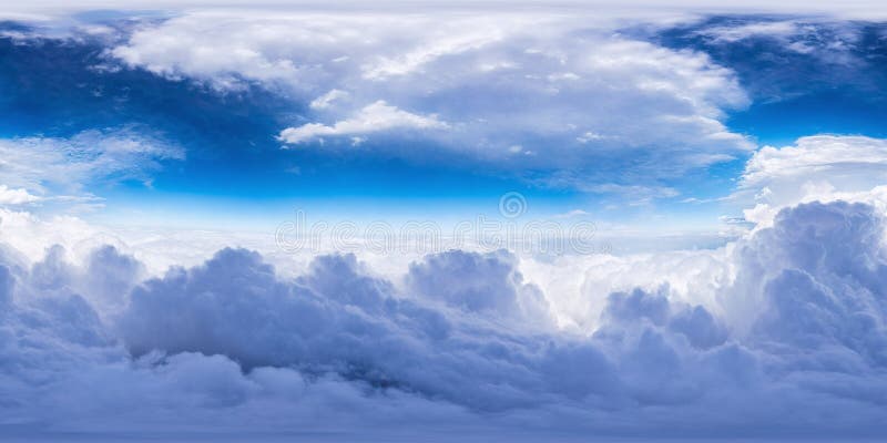 HDRI into the Clouds Equirectangular Panorama 23 Stock Illustration ...