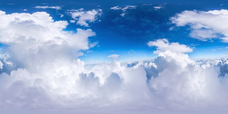 HDRI into the Clouds Equirectangular Panorama 20 Stock Illustration ...