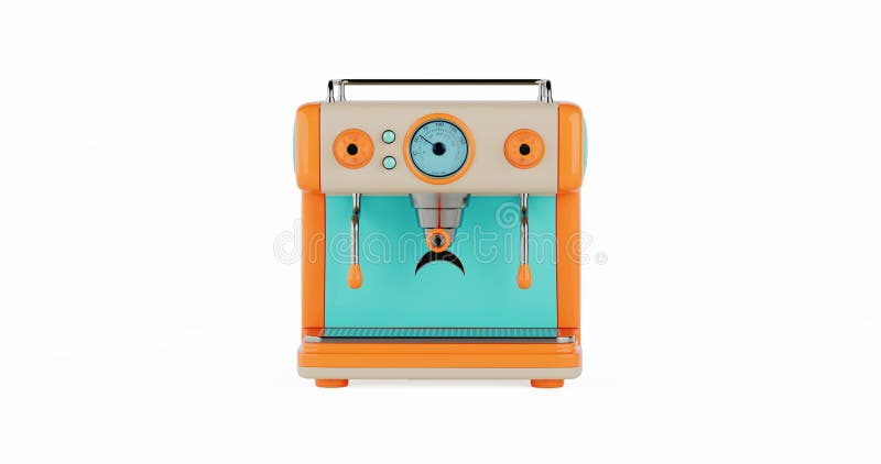 4k Resolution Video: Cartoon Coffee Machine Appliance Icon Minimal ...