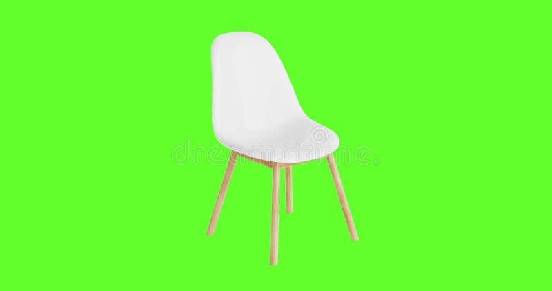 4k Resolution Video: Modern White Plastic Chair Seat Seamless Loop ...
