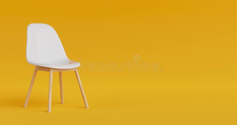 4k Resolution Video: Modern White Plastic Chair Seat Seamless Loop ...
