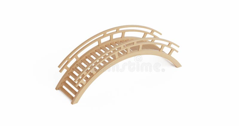 4k Resolution Video: Simple Wooden Bridge Seamless Loop Rotating on a ...