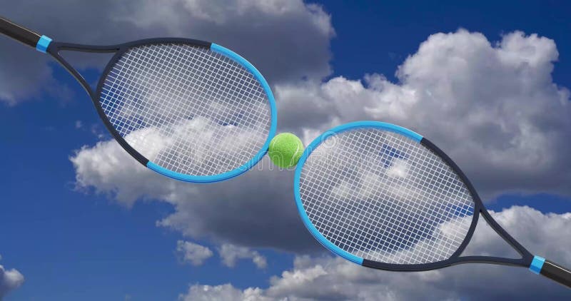 4k Resolution Video: Tennis Ball Seamless Loop Rotating between Two ...