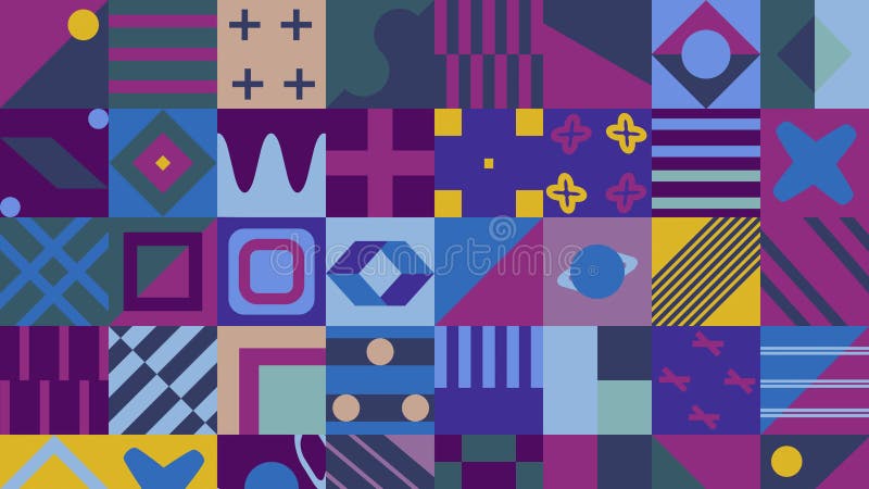 4K Retro Style Background Wallpaper Motion Graphics Seamless Loop ...