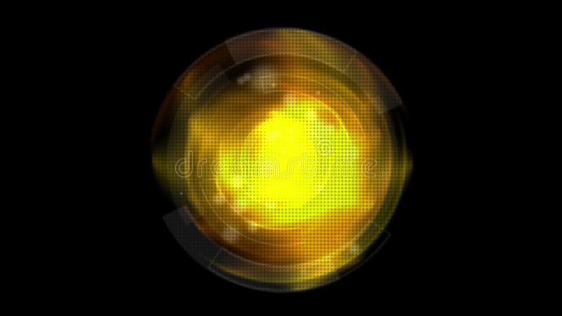 4k Rotation Tech Energy & Golden Dynamic Light Ball Background. Stock ...