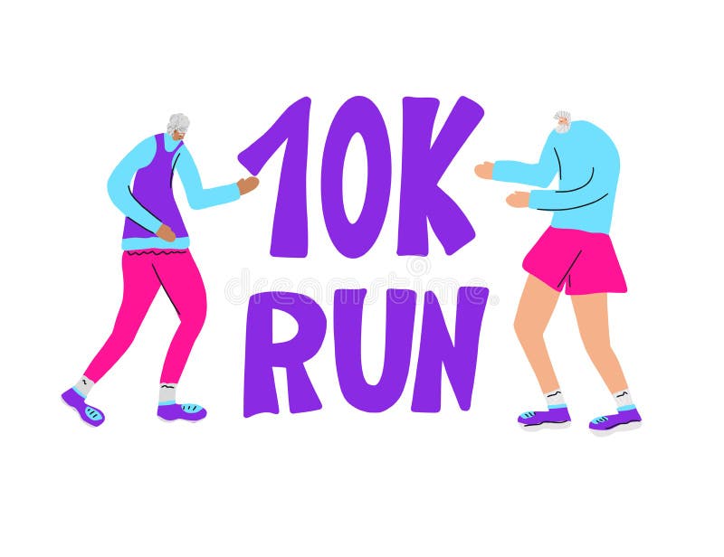 10 K Run Text Isolated. Vector Text Illustration. Stock Vector ...