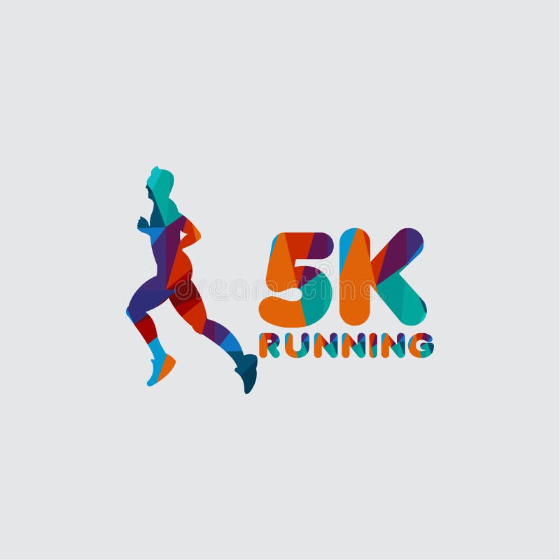 5 K Running Vector Template Design Illustration Stock Vector ...