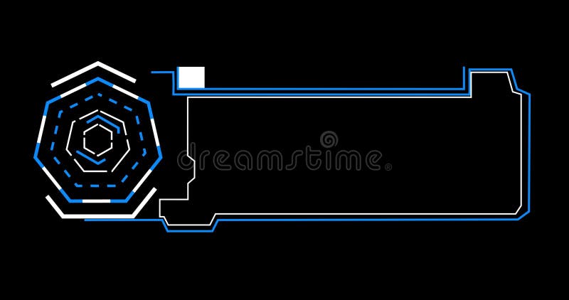 4K Sci-fi Designed Hud Lower Third in an Alpha Channel. Element of Hud ...