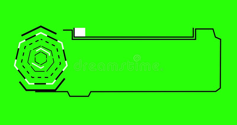 4K Sci-fi Designed Hud Lower Third in an Alpha Channel. Element of Hud ...