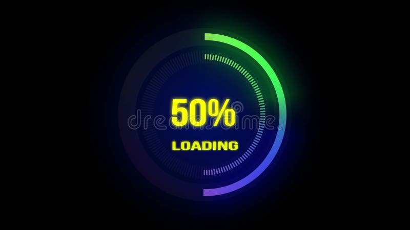 4k Science Futuristic Loading Circle Ring.Loading Transfer Download ...