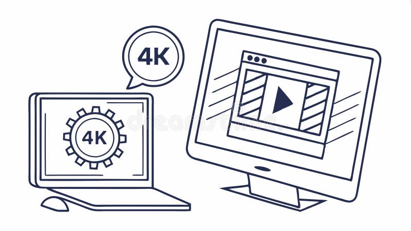 4K Screen Display, High Resolution Tech Design Vector Design Generative ...