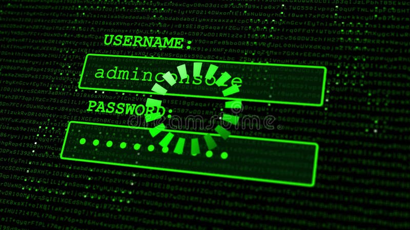 4K Screen Enter Login and Password Error Access Denied Blinking ...
