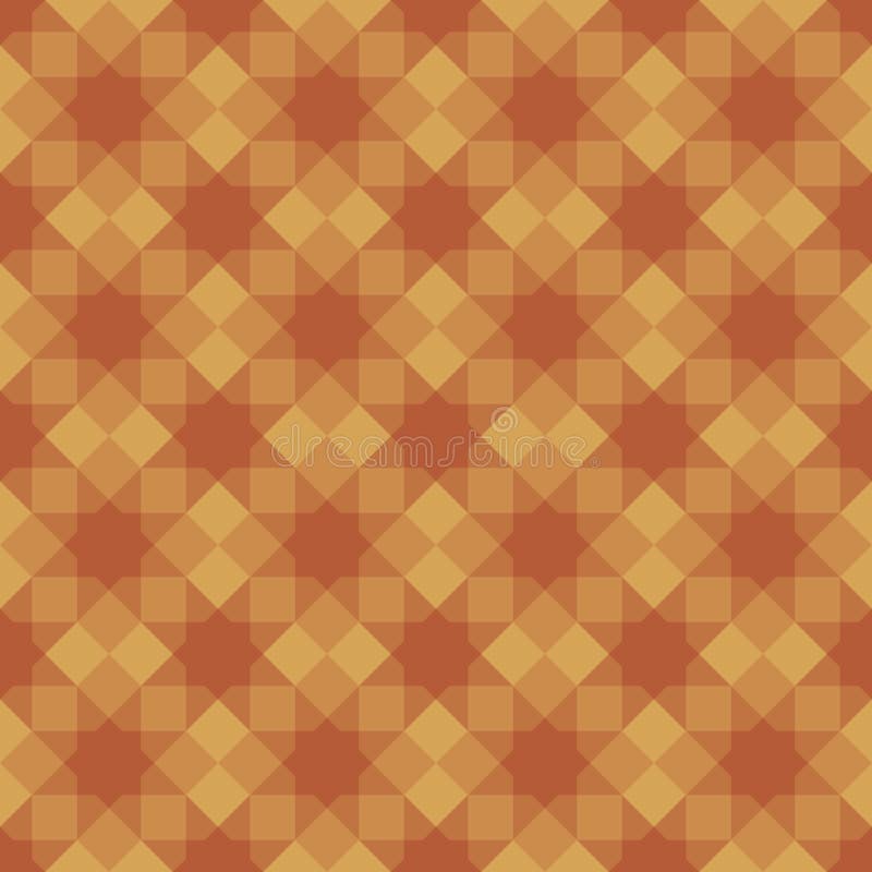 K66 Seamless Background Pattern Orange Eight Pointed Square Stock