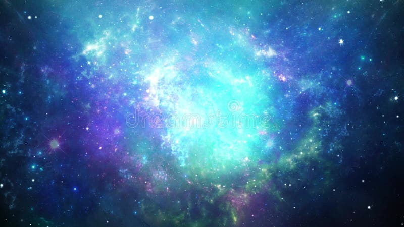 4K Seamless Loop Galaxy Exploration through Outer Space Towards Glowing ...