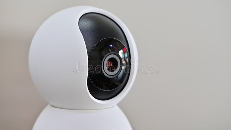 4K Security Camera Moving Panning and Tilting Recording Stock Video ...