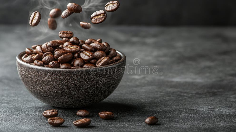 K Slow Motion Stock Photo of Roasted Coffee Beans Exploding Stock Image ...