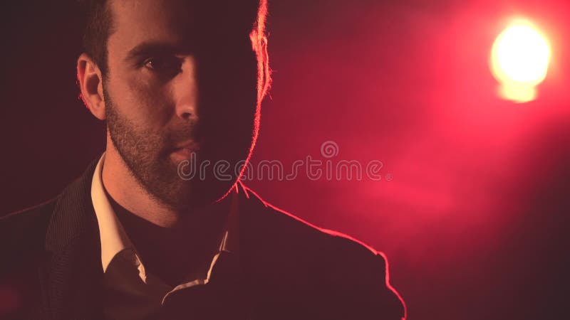 4k Video of Handsome Man Over Black Background Stock Video - Video of ...