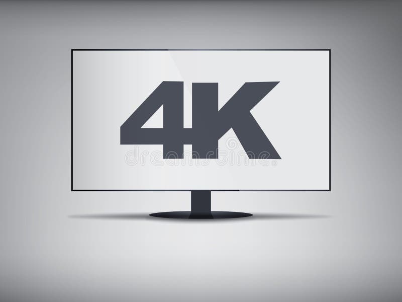 4k Smart TV Screen with Ultra Hd Resolution. Stock Vector ...
