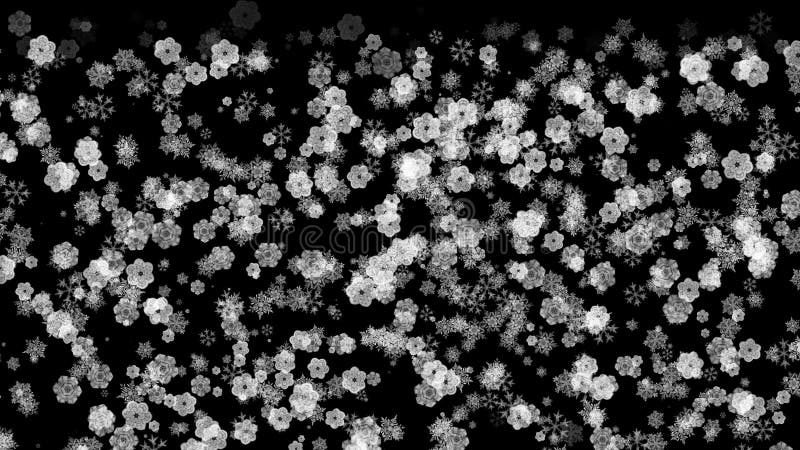 4k Snowflake Fall, Winter Snow Background, Romantic Christmas Particle ...