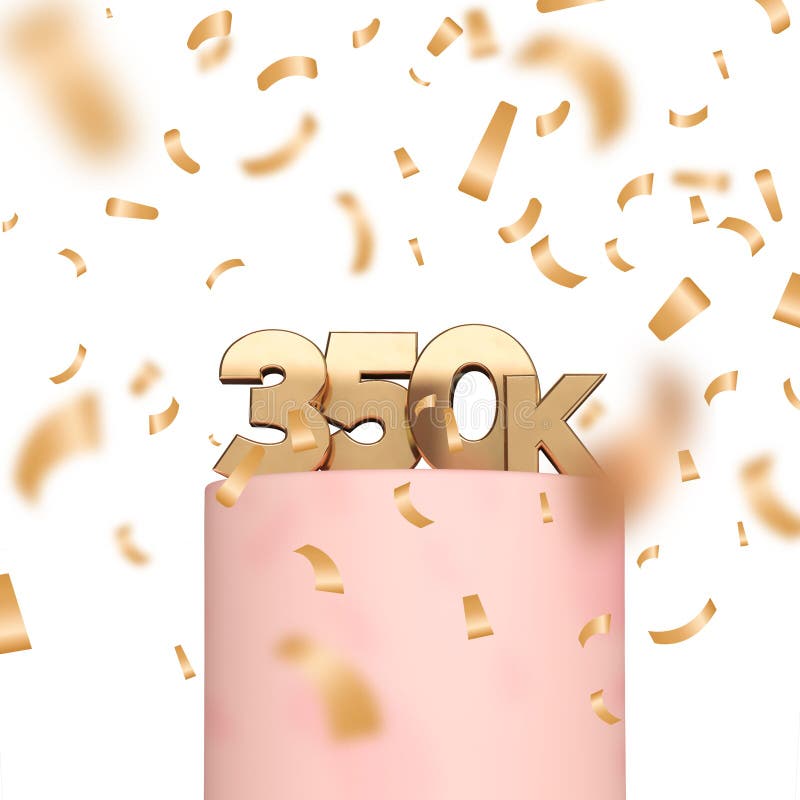 350K Followers Celebration Design. Luxurious 350K Followers Logo for ...