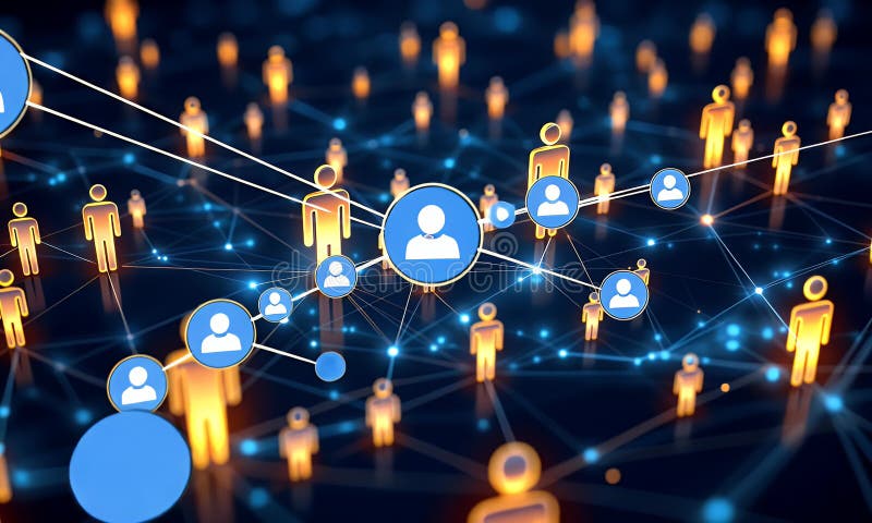 4K Social Network Connection Animation Digital People Network ...