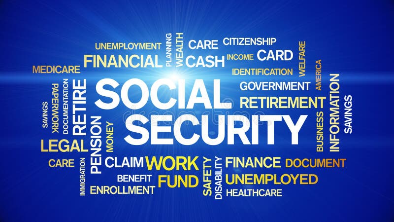 4k Social Security Animated Word Cloud,Text Design Animation Kinetic ...