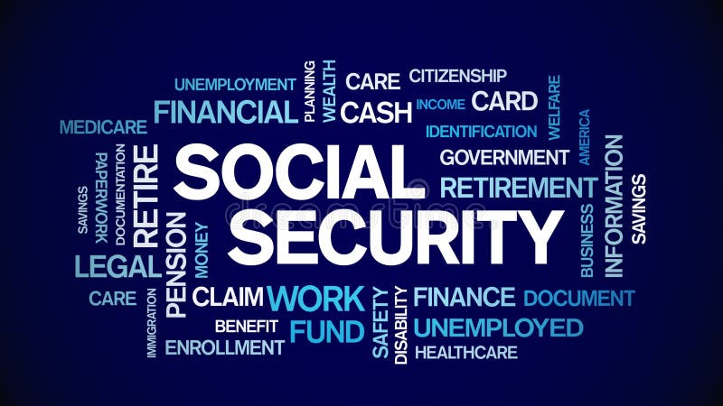4k Social Security Animated Word Cloud,Text Design Animation Kinetic ...