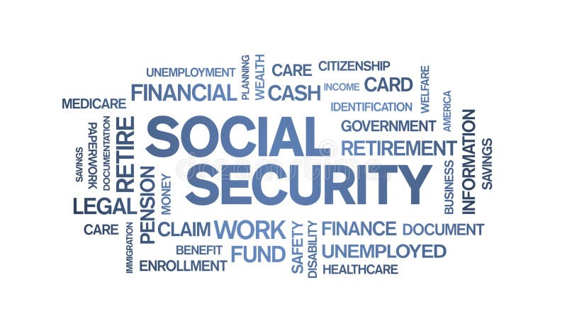 4k Social Security Animated Word Cloud,Text Design Animation Kinetic ...