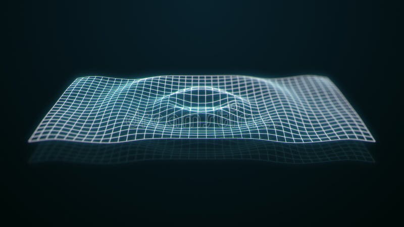 4K Sonar Wave Scan WireFrame Rotation Close Up Loop Animation Stock ...