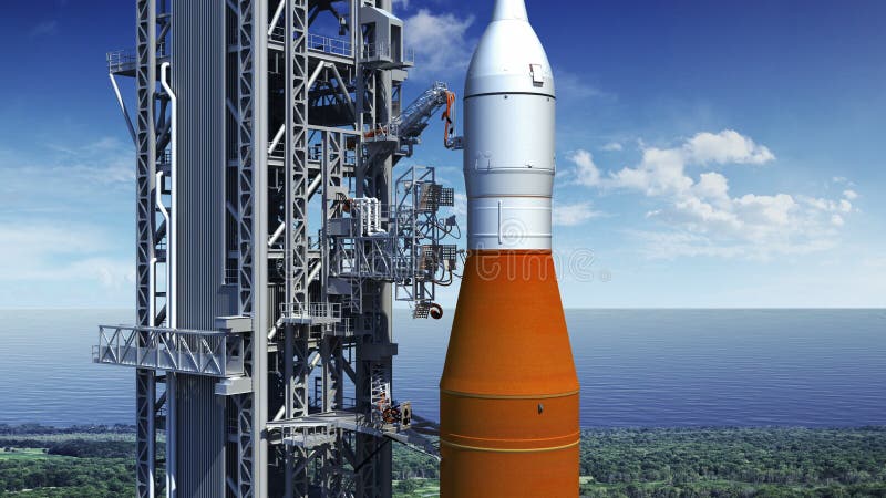 Space Launch System Takes Off Stock Video - Video of mars, launchpad ...