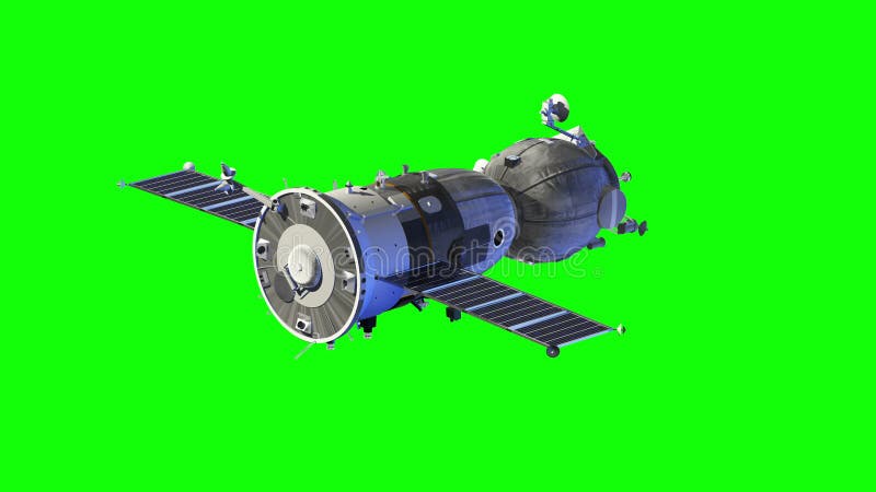 4K. Spacecraft Deploys Solar Panels. Green Screen Stock Video - Video ...