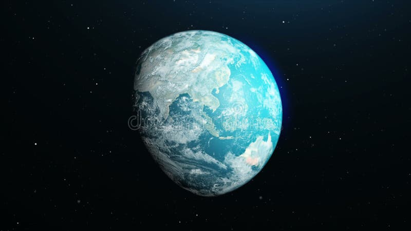 Spinning Realistic Globe World Map, Dark and Grain Processed, Image ...