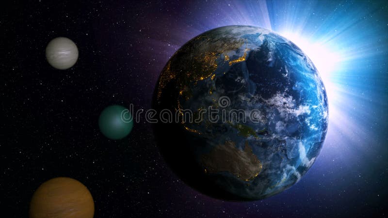 Spinning Realistic Globe World Map, Dark and Grain Processed, Image ...