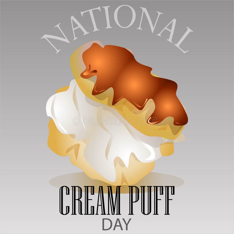 National Cream Puff Day Stock Illustrations – 42 National Cream Puff ...