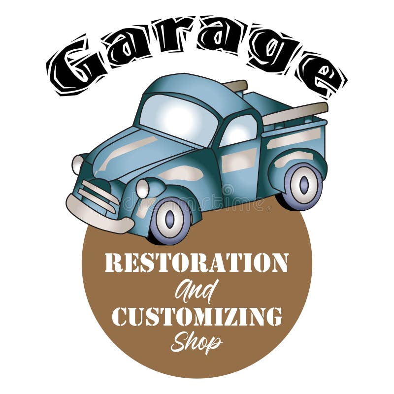 Auto Repair and Garage Shop Sign Vector Stock Vector - Illustration of ...