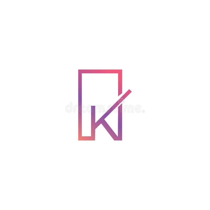 K Square Letter Frame Vector Logo Template Stock Illustration ...