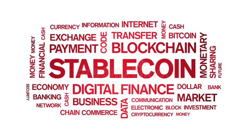 4k Stablecoin Animated Tag Word Cloud,Text Design Kinetic Typography ...